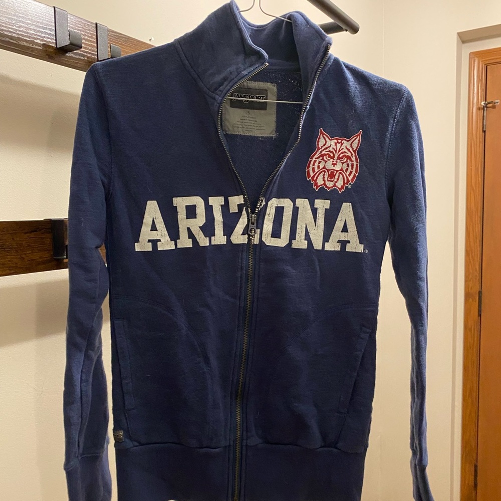 Jansport Vintage University Of Arizona Zip Up - Gem